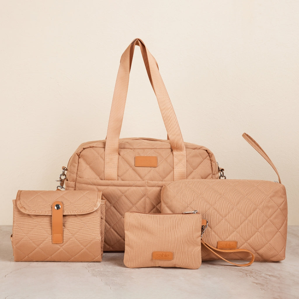 Sable Bebe - Ultimate Nappy Bag Bundle - Tan