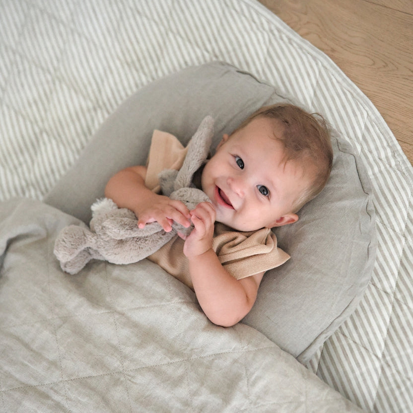 Linen Social Baby Lounger - Natural – Sable Bebe