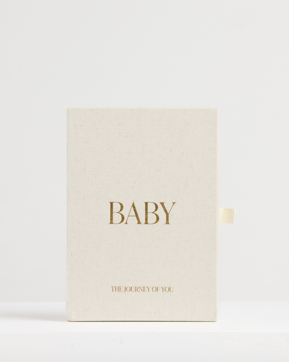 Premium Linen Baby Journal & Keepsake Box | Pregnancy & First Year ...