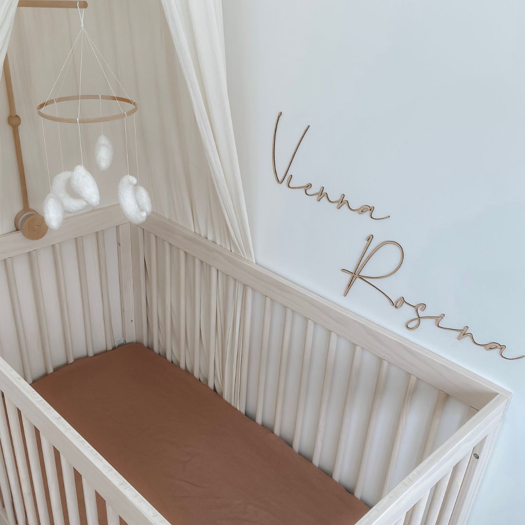 Linen Cot Sheet - Clay – Sable Bebe