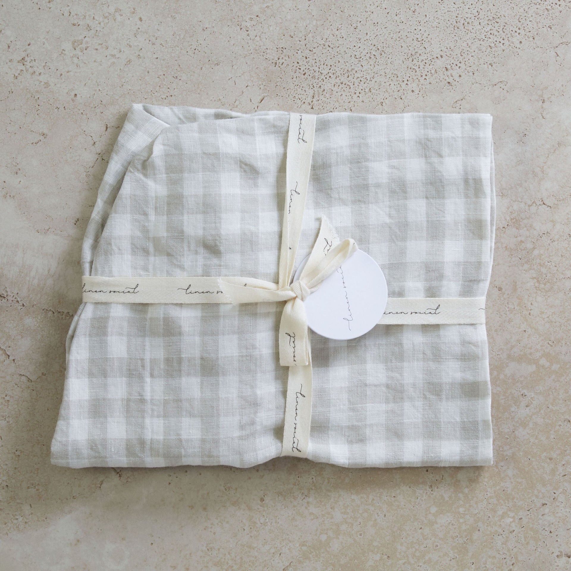 Linen Bassinet Sheet - Dove Grey Gingham – Sable Bebe